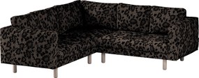 Potah na pohovku IKEA Norsborg rohová 4-místná barva hnědá látka pletený vzor, vzorované
