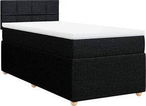 Box spring postel s matrací černá 100 x 200 cm textil 3289669