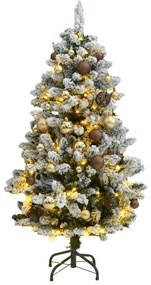 Umělý sklápěcí vánoční stromek se 150 LED a koulemi 150 cm