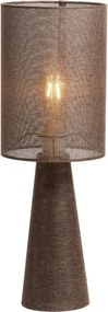 Hnědá stolní lampa s textilním stínidlem (výška 58 cm) Micky – Light &amp; Living