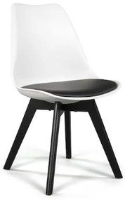 Bestent Jídelní židle bílo-černá skandinávský styl Dark-Basic