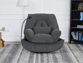 Polohovací křeslo šedé, elektrické TV-7089 GREY2