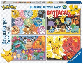 Puzzle ravensburger 056514 pokémon 4x100 dílků