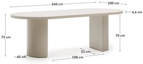 Jídelní stůl 100x240 cm Nealy – Kave Home
