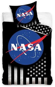 Carbotex Dětské bavlněné povlečení – NASA Silver Stars 140x200/90x90cm