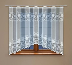 Dekorační žakárová záclona s řasící páskou BRIAN 160 bílá 300x160 cm MyBestHome