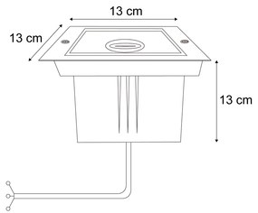 Moderní zemní bodové svítidlo béžové GU10 50mm otočné a naklápěcí IP65 - Oneon