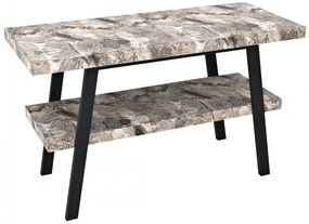 Sapho TWIGA umyvadlový stolek 110x72x50 cm, černá mat/šedý kámen VC453-110-10
