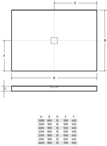 BESCO Obdélníková sprchová vanička NOX Barva - Bílá, Rozměr A - 120 cm, Rozměr B - 80 cm - VANKNOX1280BB