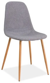 SIGNAL Jídelní židle - FOX, nohy v dekoru dřeva, různé barvy na výběr Čalounění: šedá (tap.49)