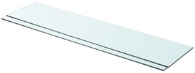 Policové desky 2 ks sklo čiré 90 x 20 cm 3051579