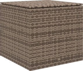Outsunny Syntetický Ratanový Zahradní Úložný Box 75x75x70 cm s Hydraulickým Pístem a Ocelovým Rámem, Nosnost 50 kg, Khaki | Aosom