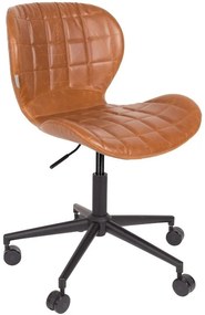 OnaDnes -20% Hnědá koženková konferenční židle ZUIVER OMG