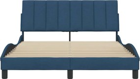 Rám postele bez matrace Hanko modrý 140 x 190 cm textil 3310390