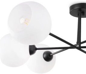 Stropní svítidlo Eliza, 6x bílé skleněné stínítko, B