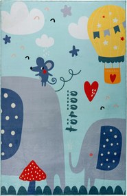 Obsession, Dětský kusový koberec Magic Kids ML 105 Cuel, 115 x160, modrá, dětský pokoj