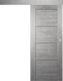 posuvné interiérové dveře na stěnu vasco doors PORTO plné, model 1 Průchozí rozměr: 70 x 197 cm, Orientace dveří: Levé dveře, Dekor: Bílá