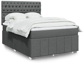 Box spring postel s matrací tmavě šedá 160x200 cm textil 3294027