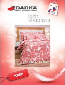 DADKA Povlečení krep Julius lososový na bílém 140x200, 70x90 cm