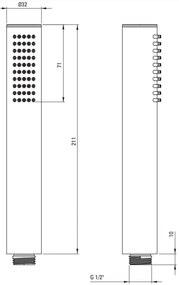 Deante Silia, ruční sprcha, 1-funkční, zlatá matná, DEA-NQS_R51S