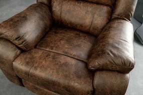 Designové křeslo Movie antická hnědá ekokůže
