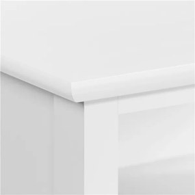 Odkládací stolek Yaheetech – bílá, 40 cm (délka) × 35 cm (šířka) × 60 cm (výška) (256960447857)