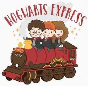 Malování podle čísel bradavický express (harry potter), 40x50 cm, vypnuté plátno na rám