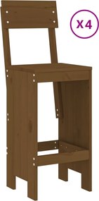 5dílný zahradní barový set medově hnědý masivní borové dřevo 3157808
