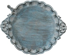 Modré plechové dekorační krmítko pro ptáčky House Blue - 37*29*5 cm