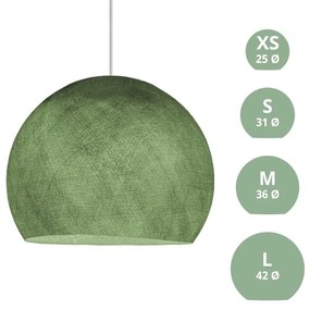 creative cables Stínidlo tvaru kupole z polyesterového vlákna - 100% vyrobené ručně Barva komponentu: Olivově Zelená, Velikost ⌀: L - 42cm