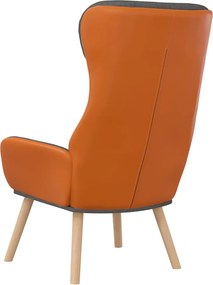 Relaxační křeslo tmavě šedé textil a PVC 341302