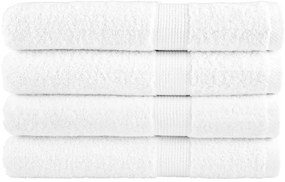 Prémiové ručníky SOLUND 4 ks bílé 100x200 cm 600 g/m² 137141