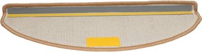 Schodové rohože 15 ks 65 x 21 x 4 cm béžové, půlkulaté, velké 133902