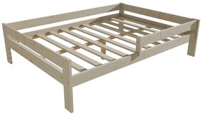 Dětská postel se zábranou VMK006C KIDS (Barva dřeva: surové dřevo, Rozměr: 140 x 200 cm)