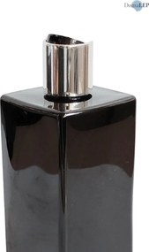 Dávkovač na mýdlo 500 ml černý s černo-stříbrným DISC TOP LUNA