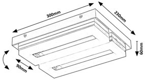 Rabalux 75020 - LED Koupelnové stropní svítidlo BLAS LED/24W/230V 4000K