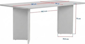 Jídelní stůl 90x180 cm Linza – Kalune Design