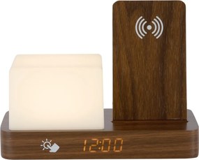 Digitální/stolní budík s bezdrátovou nabíječkou Retro LED Night Light – Karlsson