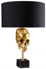 Noble Home Zlatá stolní lampa Skull
