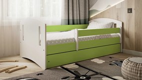 BabyBeds Dětská postel CLASSIC 2 s úložným prostorem Velikost postele: 180x80 cm, Barva postele: Zelená