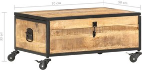 Konferenční stolek 70 x 50 x 33 cm masivní mangovníkové dřevo 286378