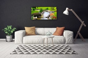 Obraz na plátně Zahrada Jezero Příroda 125x50 cm