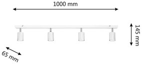LED Bodové svítidlo TUNE 4xGU10/4,8W/230V matný chrom/bílá
