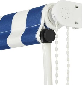 Zatahovací markýza 150 x 150 cm modro-bílá 143746