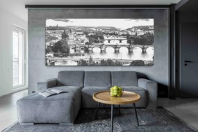 Malvis ® Obraz Praha tužkou Velikost (šířka x výška): pětidílný obdélník - 150x70 cm