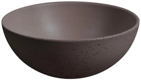 Sapho Sapho, MINOR betonové umyvadlo na desku, průměr 26cm, tmavě hnědá, MR26015