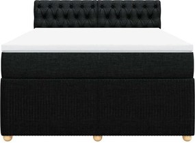 Box spring postel s matrací černá 140 x 190 cm textil 3287460