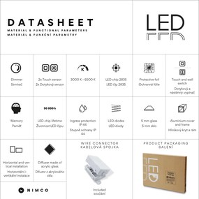 Nimco LED zrcadlo 1000x700 se dvěma dotykovými senzory - ZP 17004VX