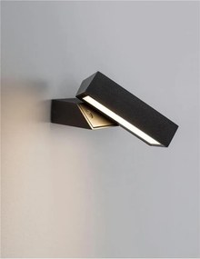 NV 9160101 Venkovní nástěnné svítidlo BRIN antracitový hliník čiré sklo LED 10W 3000K 200-240V 101st. IP65 - NOVA LUCE