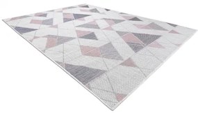 koberec SISAL SION Geometrický, Trojúhelníky 3006 ploché tkaní ecru / velikost 180x270 cm | krásné koberce cz